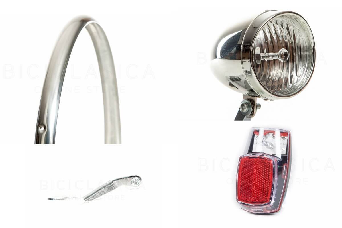 OFFER 28" Mudguard + Light Kit + Bracket | Biciclasica.com