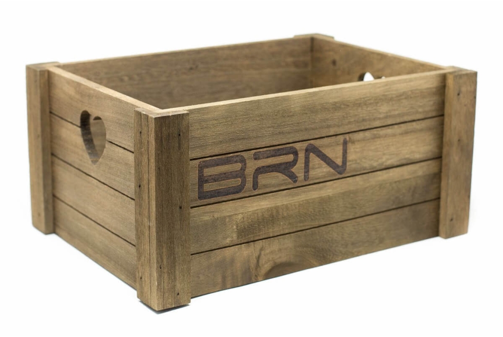 Lovely Brown Wooden Bike Box | Bicycle Baskets | Biciclasica.com
